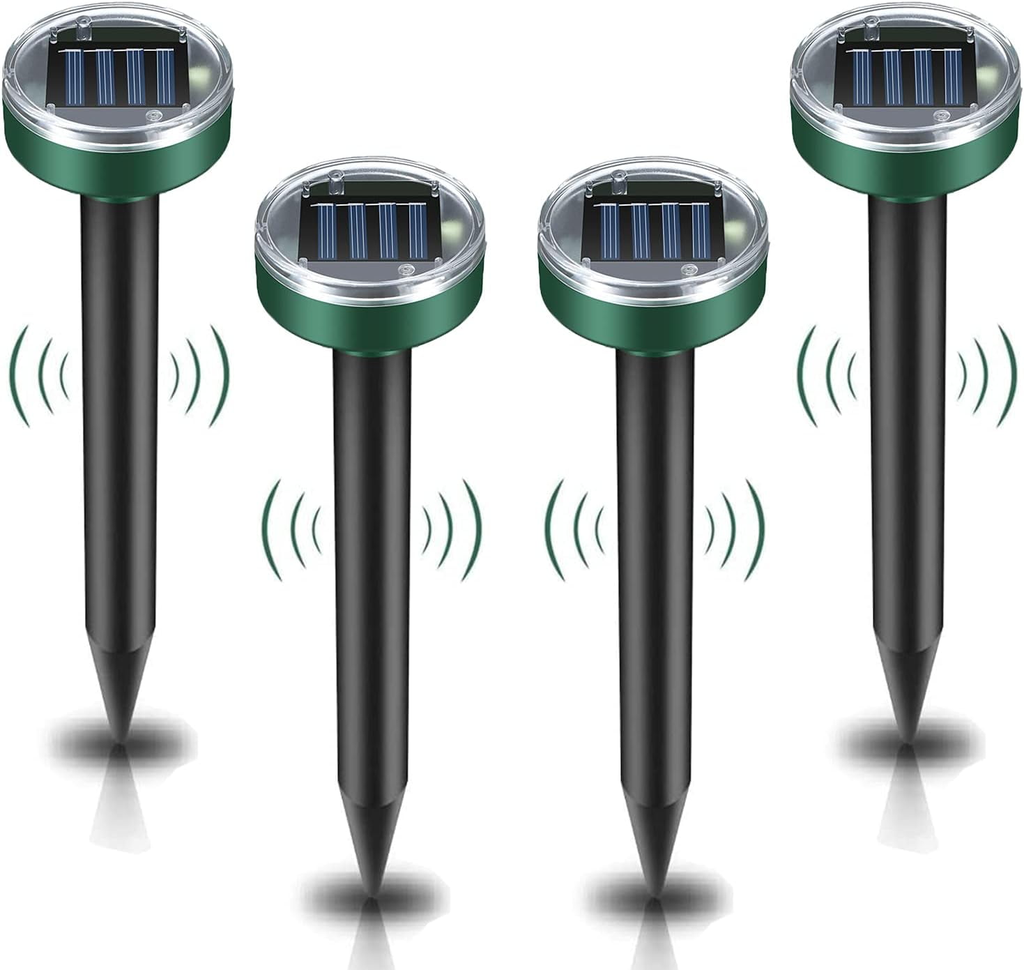 Ultrasonic Mole Repellent Solar Powered 4 Pack Sonic Mole Deterrent ...