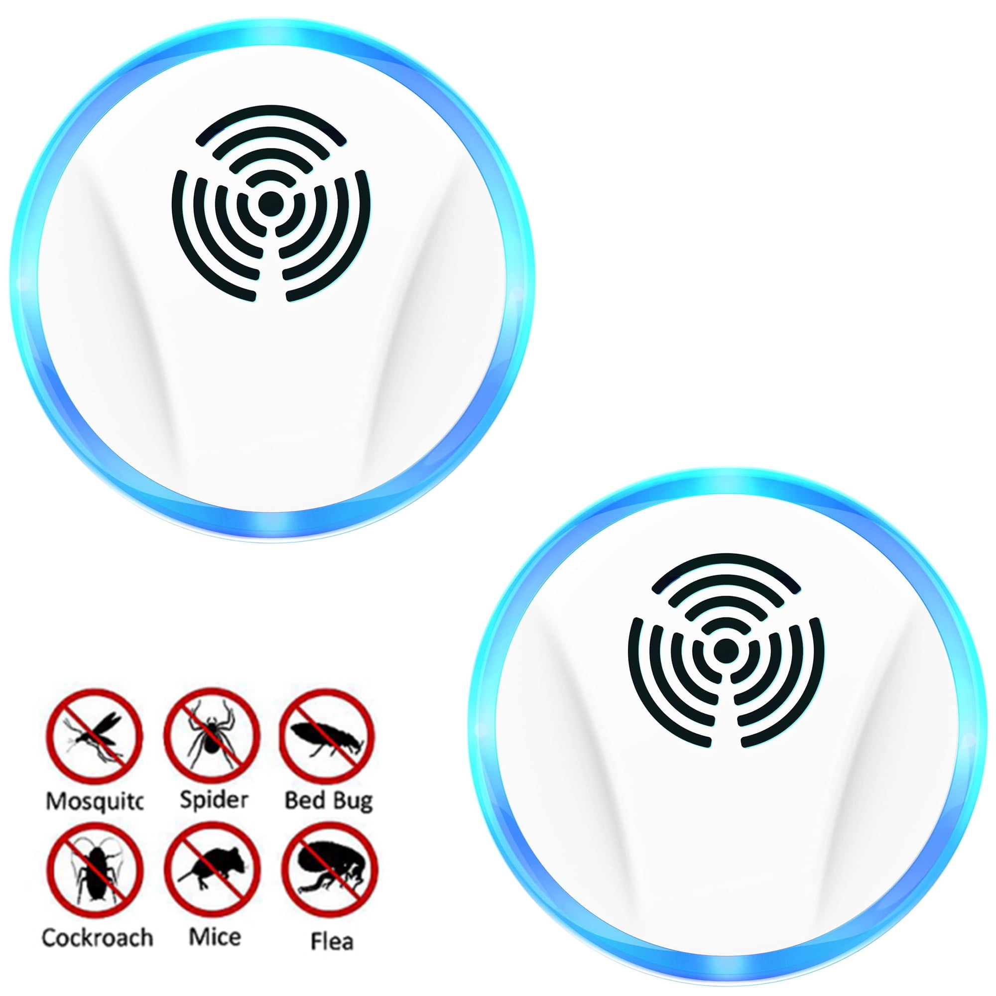 Ultrasonic Pest & Bug Repellent, 2 Pcs Mouse Repellent Ultrasonic Plug ...