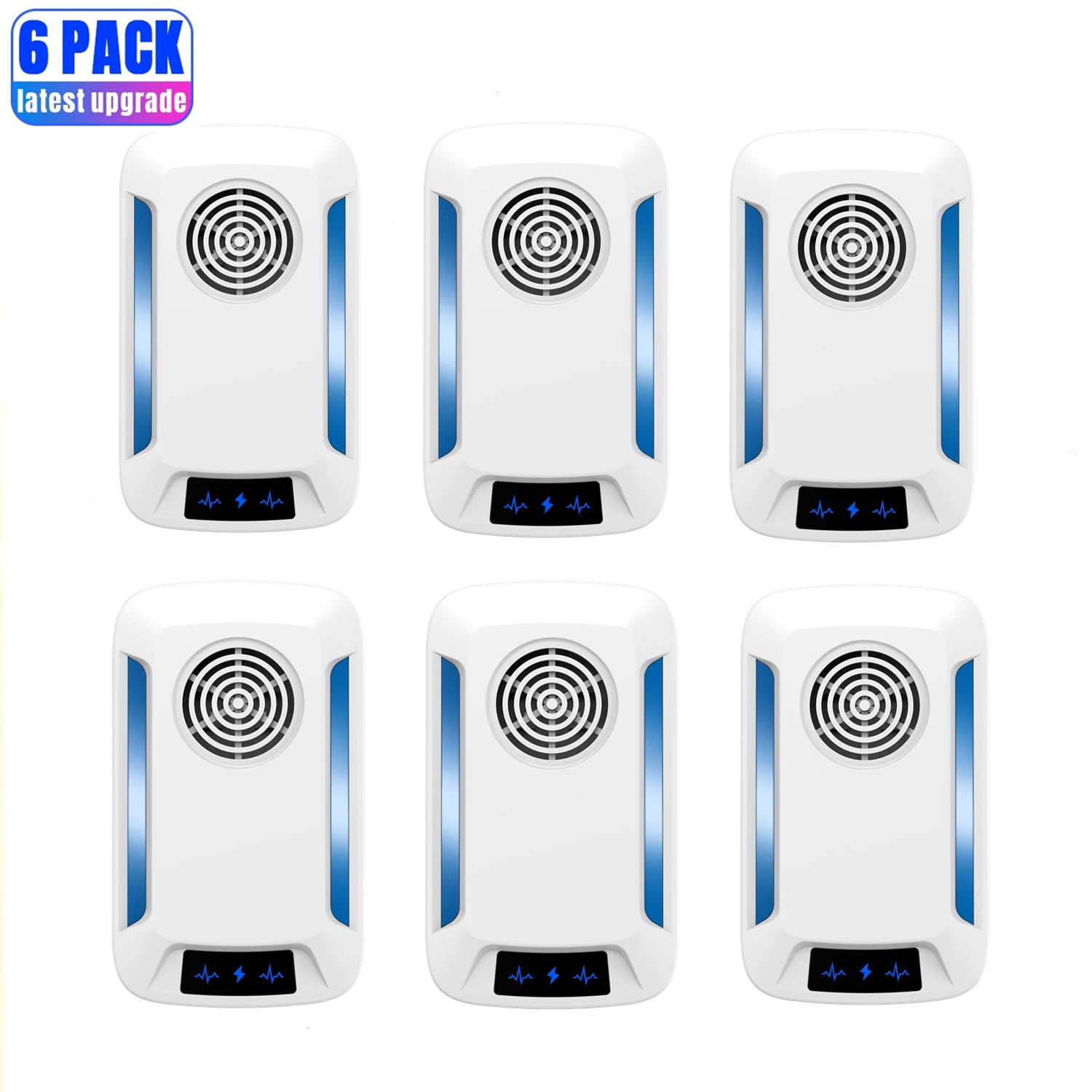 Ultrasonic Pest Control Repeller 6 Packs, Electronic Plug in Sonic ...