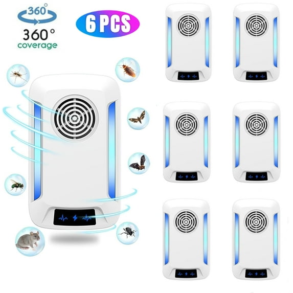 Ultrasonic Pest & Insect Repeler, 6 Pack Electronic Pest Control Plug ...