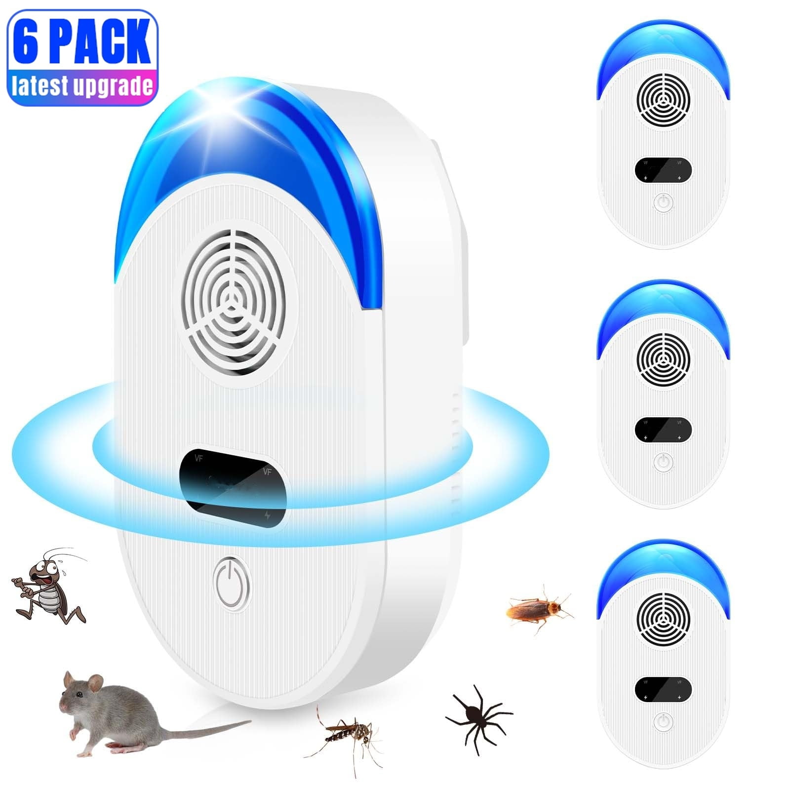 Ultrasonic Pest & Mouse Repeller Indoor, Ultrasonic Repellent Plug in ...