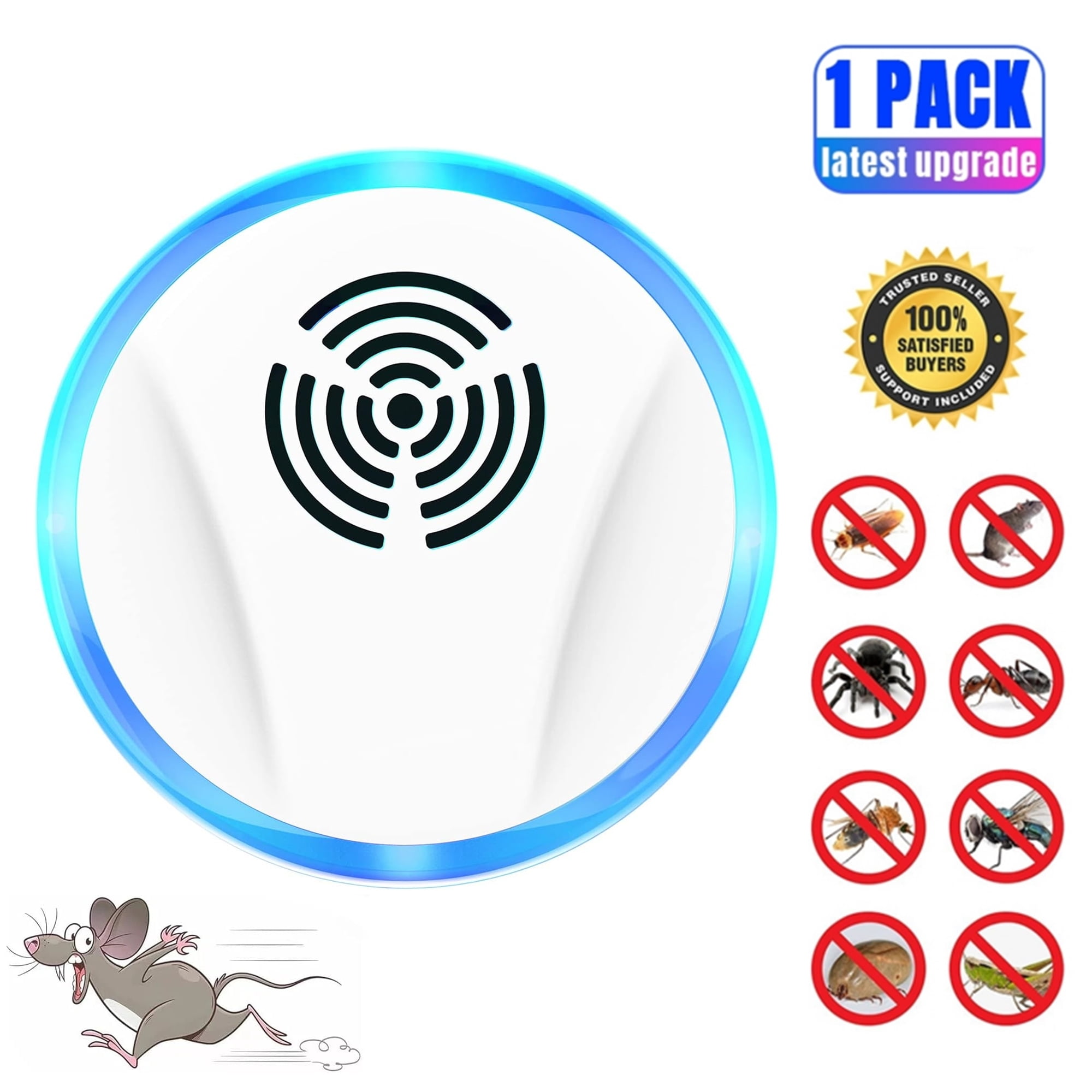 Ultrasonic Pest Repelent Indoor Insect Repeler, Pest Control Plug in ...