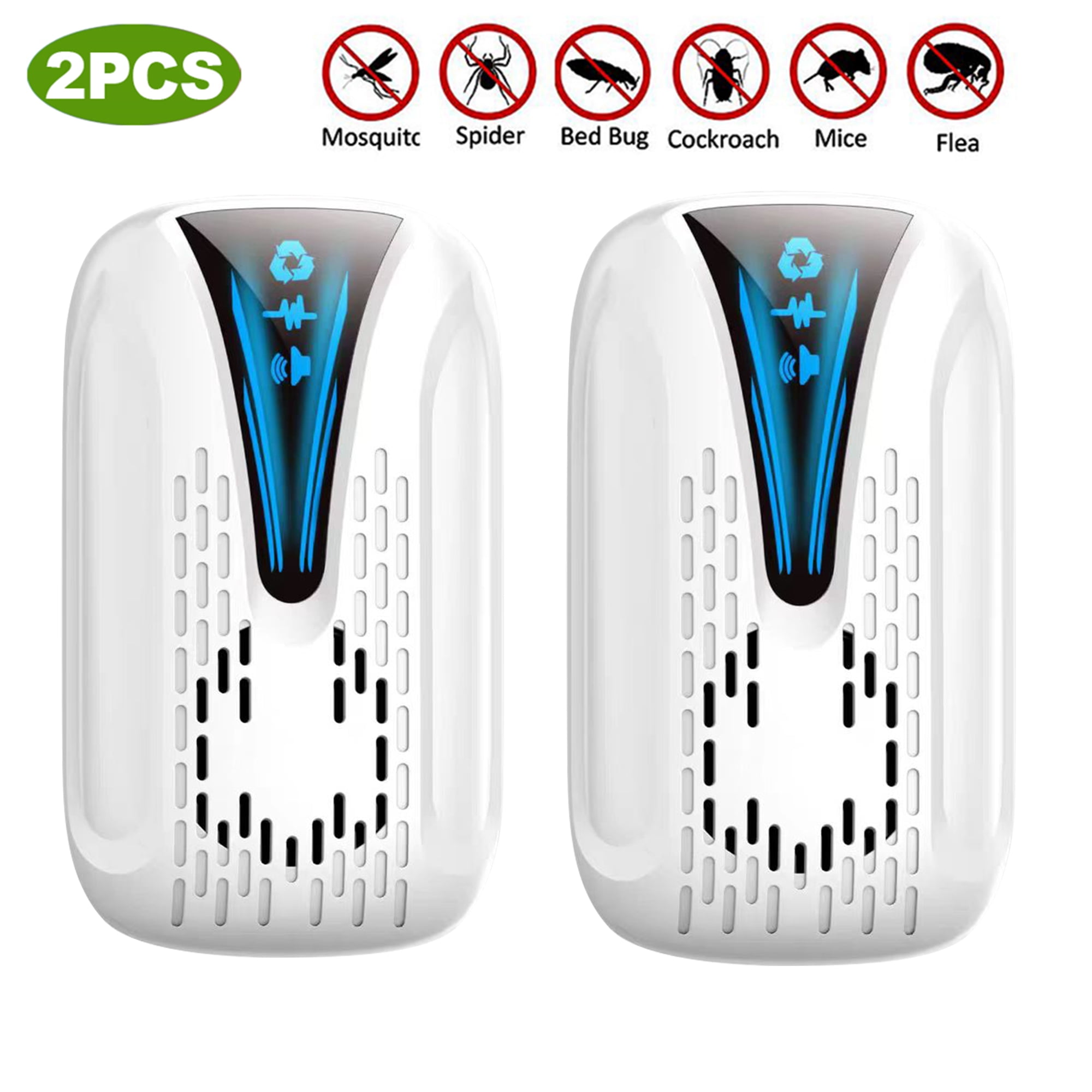 Ultrasonic Pest Repeler Plug in, 2 Pack Mice Repelent Plug ins ...