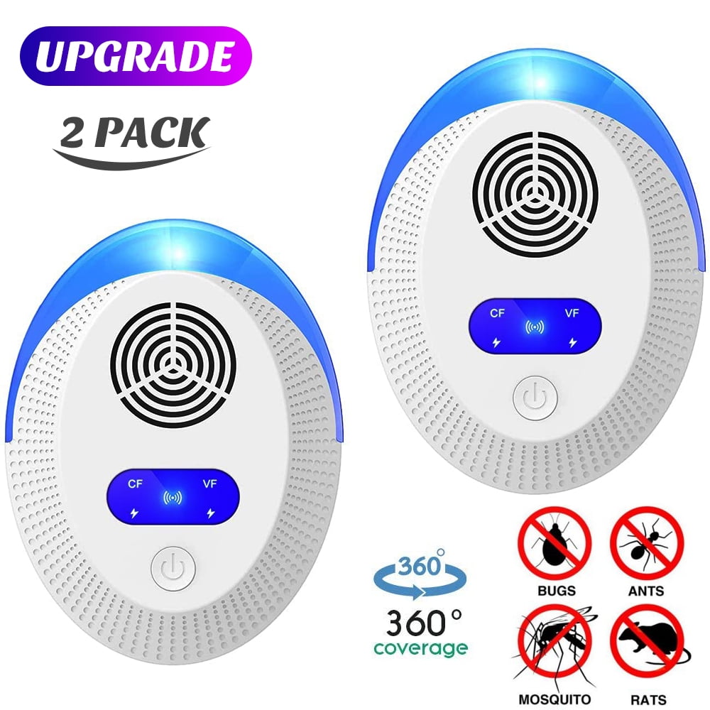 Ultrasonic Pest Repeller 2 Pack, Roach Killer, Ultrasonic Frequency ...