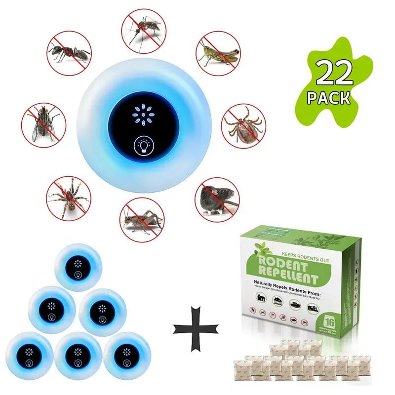 Ultrasonic Pest Repeller 22 Pack,Mouse Repellent Ultrasonic Plug in ...