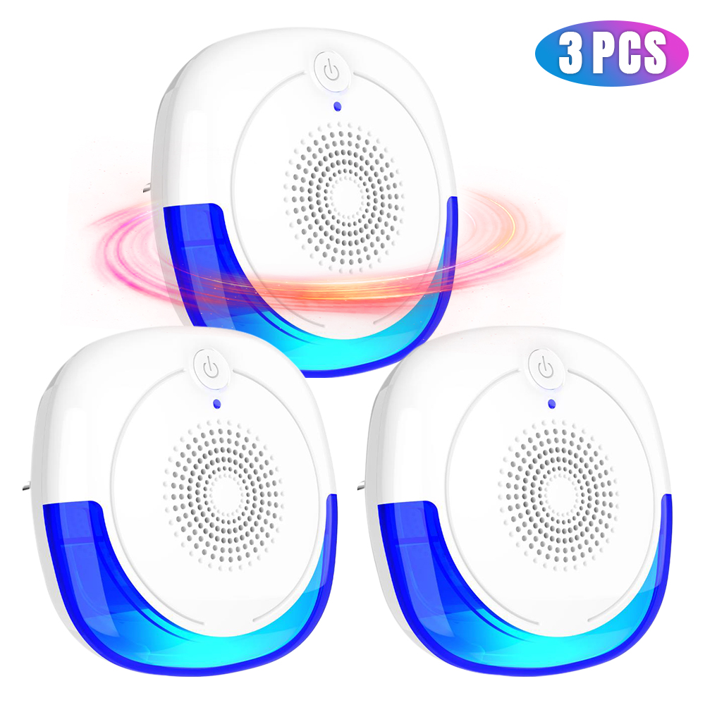 Ultrasonic Pest Repeller 3 Pack, Electronic Plug in Indoor Ultrasonic ...