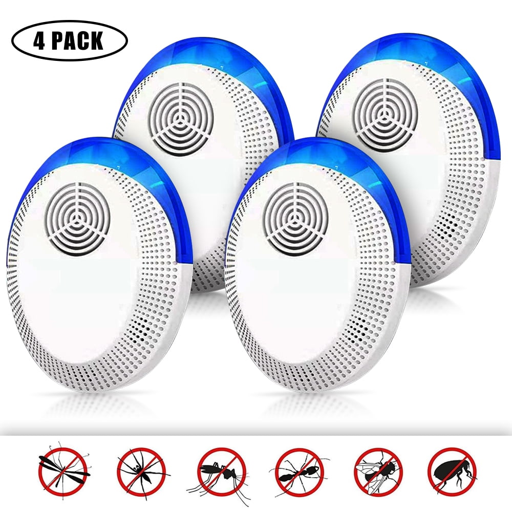 Ultrasonic Pest Repeller 4 Pack, 2021 Upgrade Electronic Indoor Insects ...