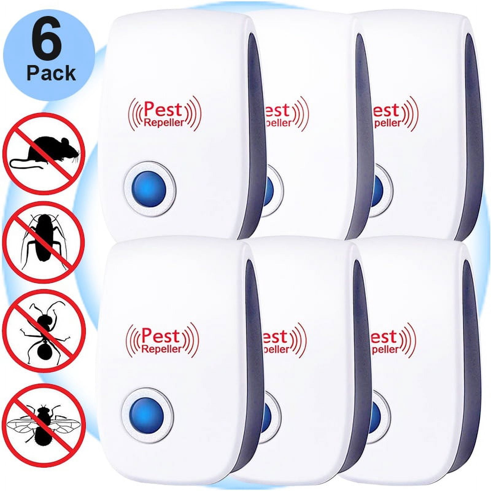 Ultrasonic Pest Repeller - 6 Pack Electronic Pest Repellent Plug-in ...