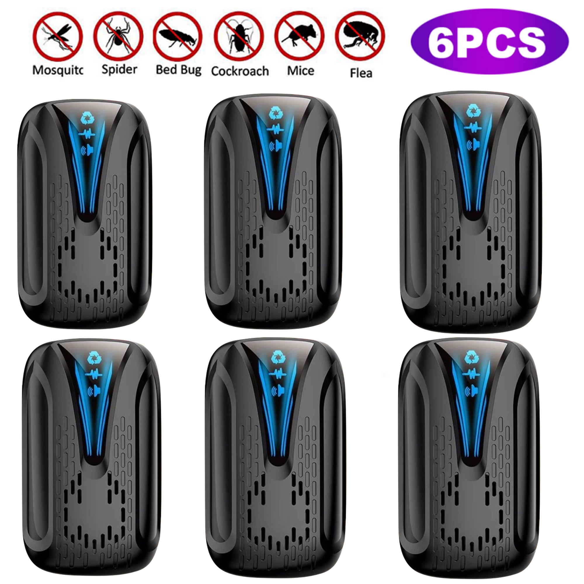 Ultrasonic Pest Repeller 6 Pack, Mice Repellent Ultrasonic Plug in ...