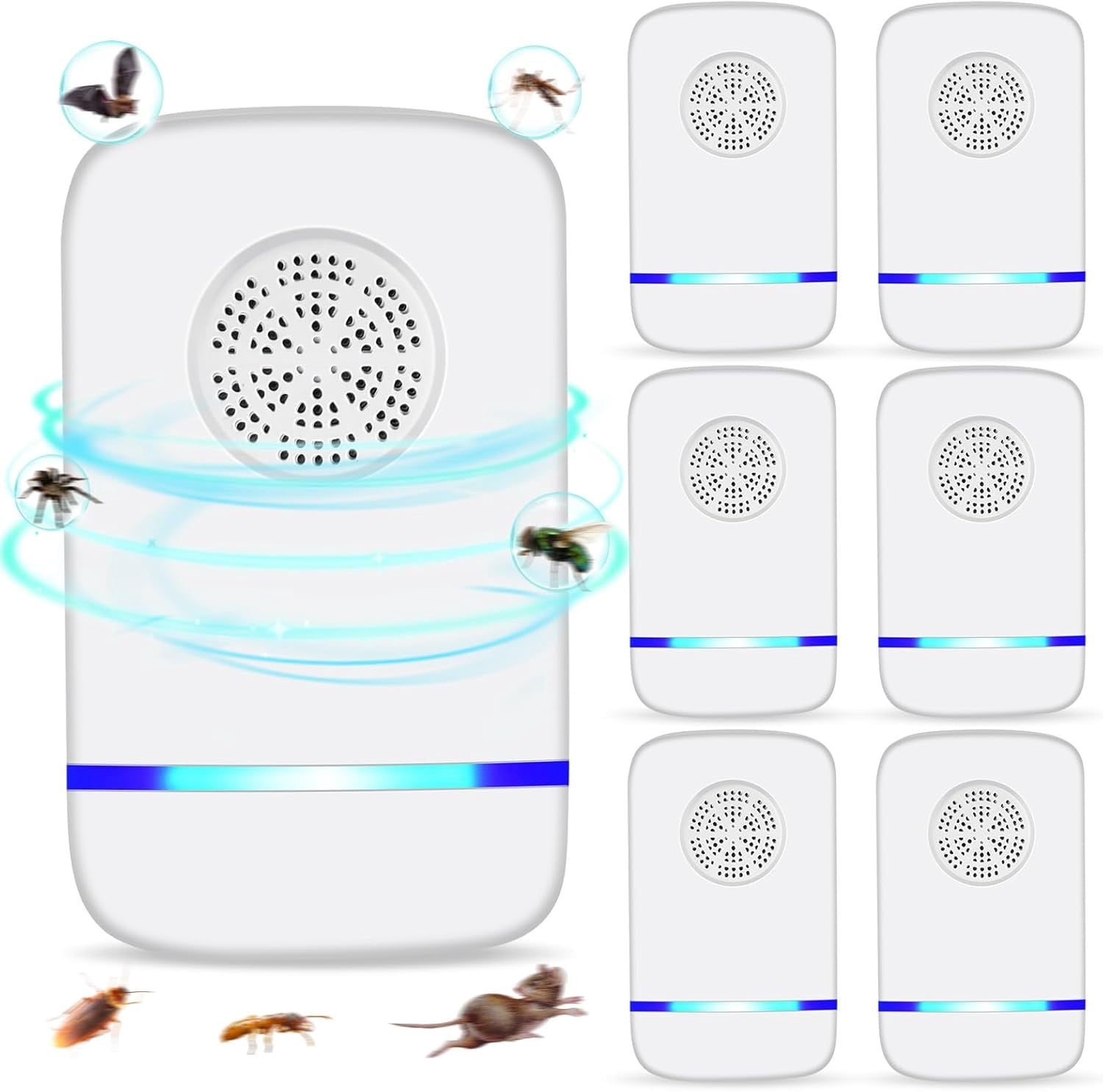 Ultrasonic Pest Repeller 6 Pack Pest Repellent Home Kit for Mice Rodent ...