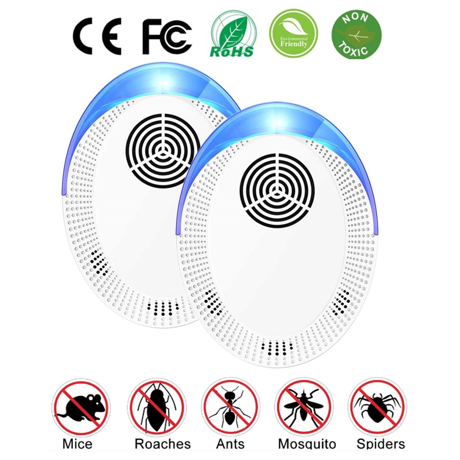 Ultrasonic Pest Repeller, Electronic Plug in Sonic Repellent pest ...