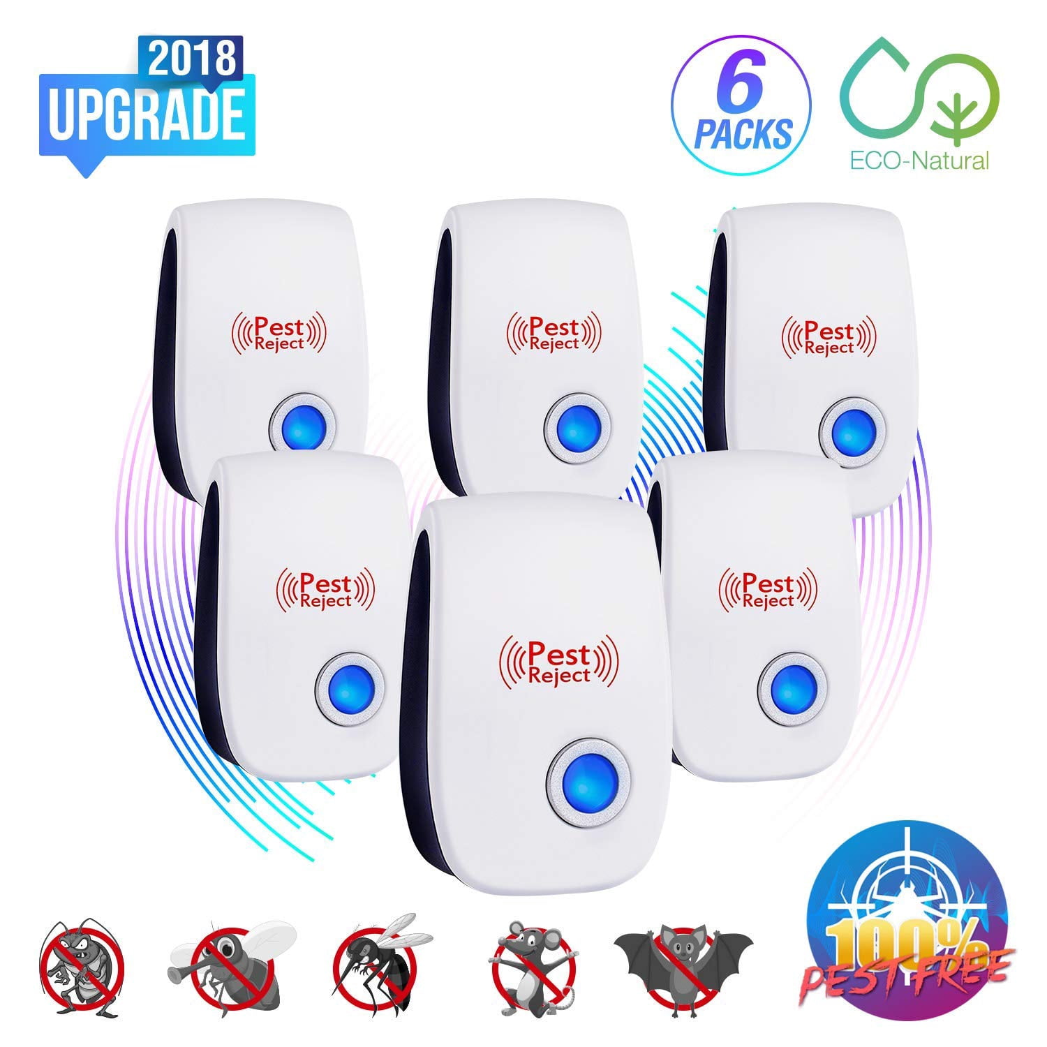 Ultrasonic Pest Repeller Plug in New Upgraded Pest Repellent, Power ...