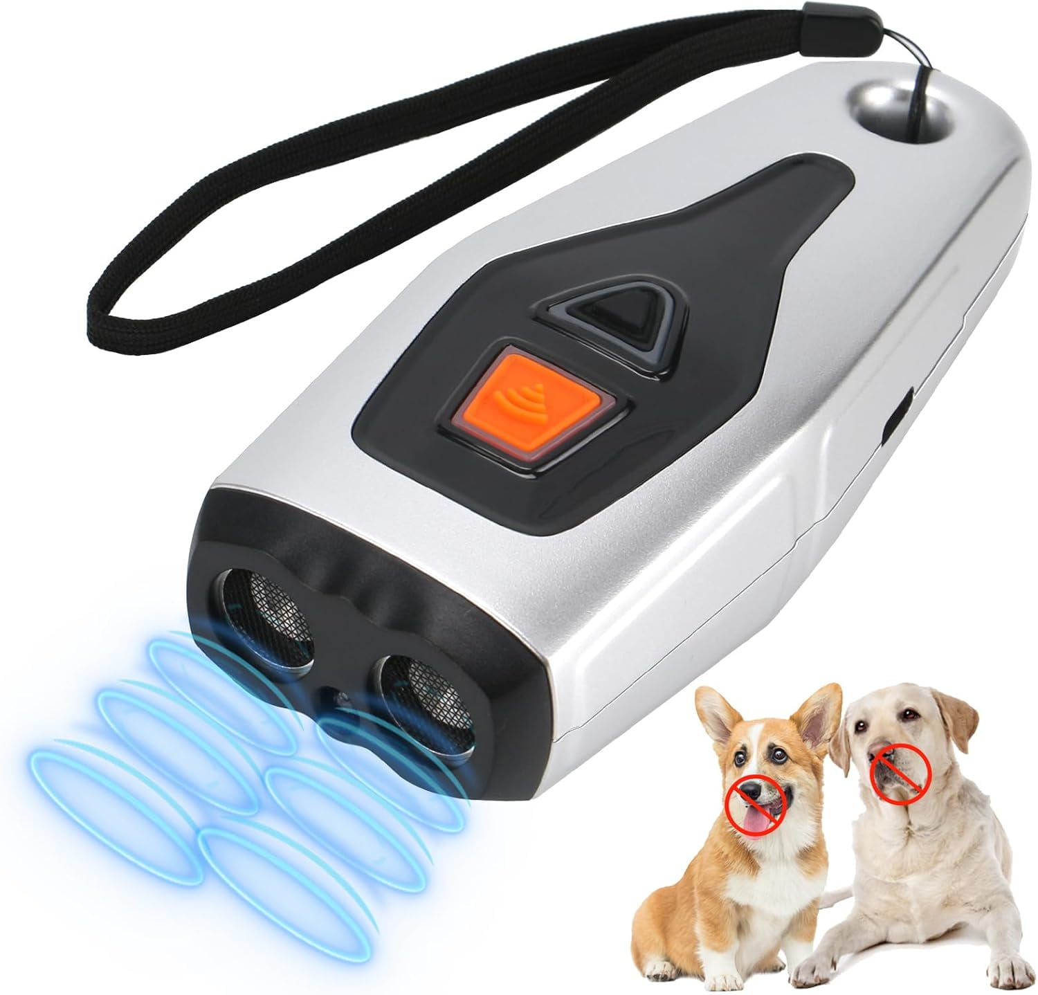 Ultrasonic Pet Training Device,3 in 1 Dual Sensor Anti Barking Device ...
