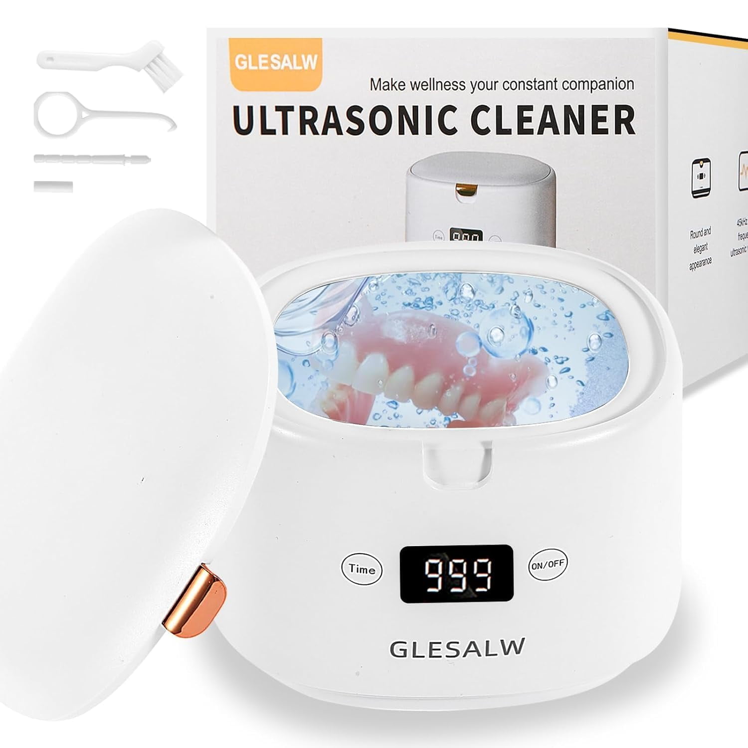 Ultrasonic Retainer Cleaner Machine-45000Hz,Digital Display Timer,5 ...
