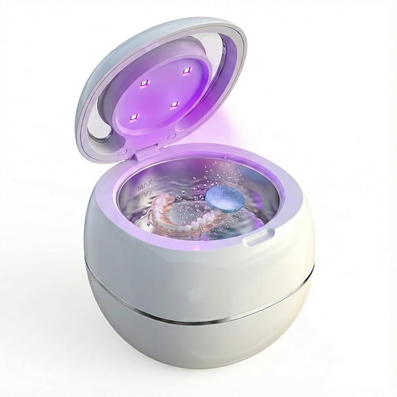 Ultrasonic Retainer Cleaner Machine, Black, 42KHZ Dental Cleaning Pod ...