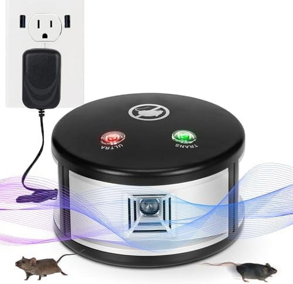 Ultrasonic Rodent Repeller, 360° Mouse Repellent Squirrel Repellent ...