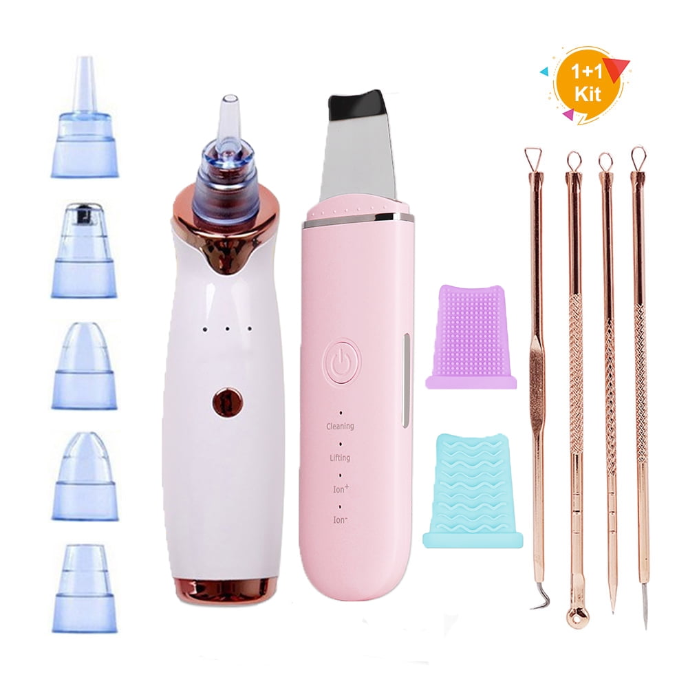 Ultrasonic Scrubber Face Scraper Blackhead Remover Facial Cleansing Kit ...