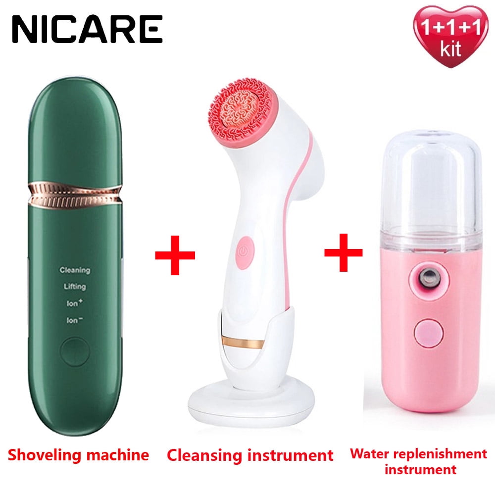 Ultrasonic Skin Scrubber Blackhead Removal Skin Spatula Cleaning ...