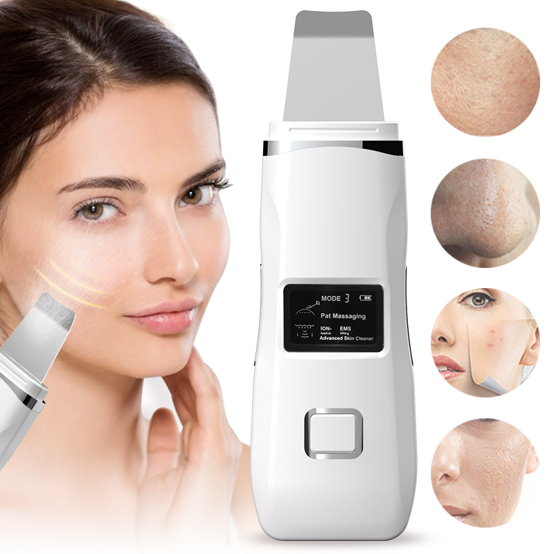 Ultrasonic Skin Scrubber LED Screen Deep Face Cleaning Machine Remove ...
