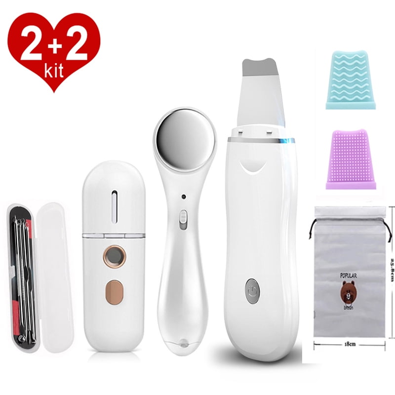Ultrasonic Skin Scrubber Pore Cleaner Facial Peeling Deep Face Cleaning ...