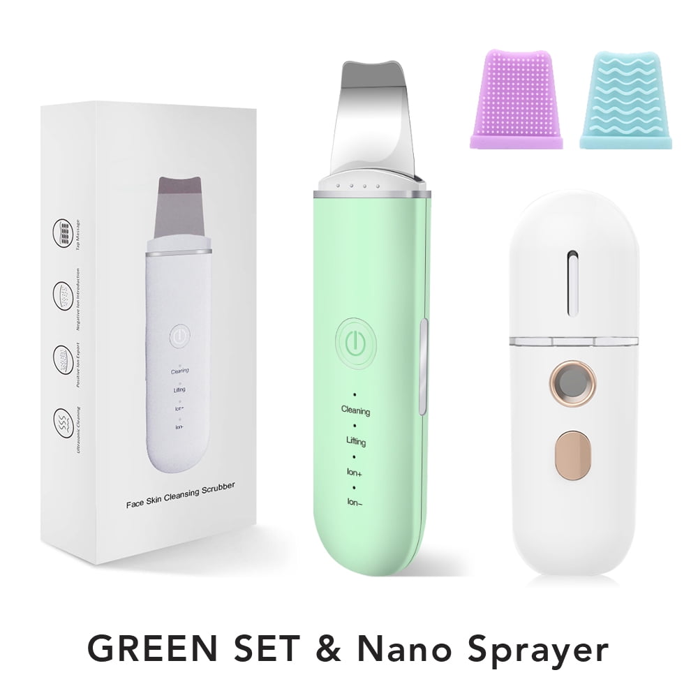 USB Blackhead Remover Ultrasonic Skin Scrubber Vibration Face Spatula ...