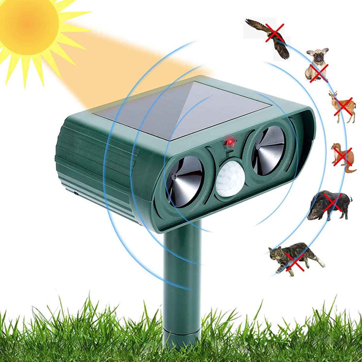 Ultrasonic Solar Animal Repeller Bird Deterrent, Bird Repellent Devices ...