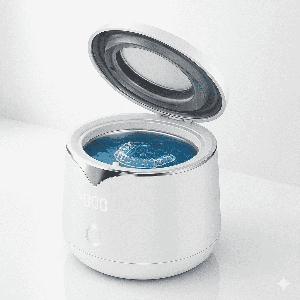 Professional 45kHz Ultrasonic Retainer Cleaner with UV Sanitizer ...