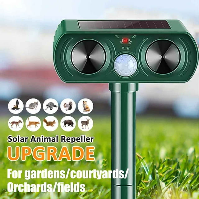 Ultrasonic Waterproof Outdoor Solar Animal Repeller with Motion ...
