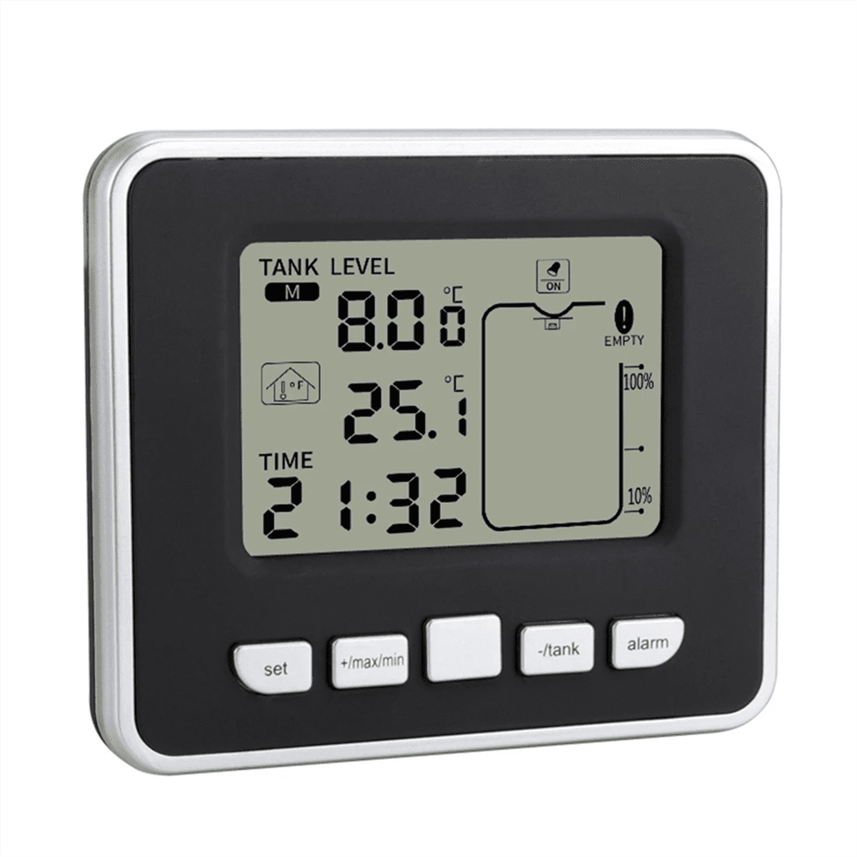 Ultrasonic Wireless Water Tank Liquid Level Meter with Temperature ...