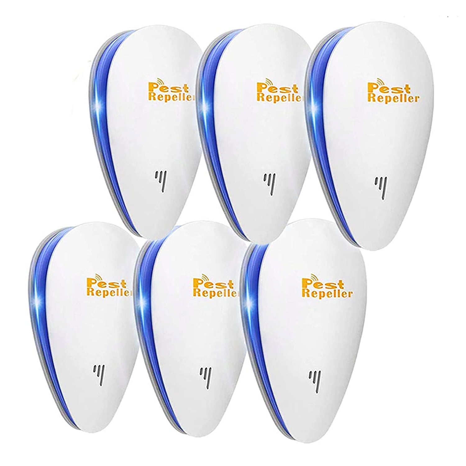 Ultrasonic indoor Pest Repeller 6 Pack, Mosquito, Mouse, Cockroaches ...