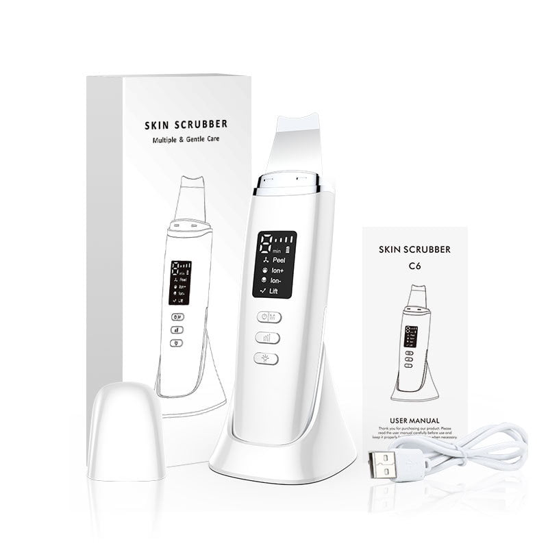 Ultrasonic skin scraper, blackhead remover, pore cleaner, facial ...