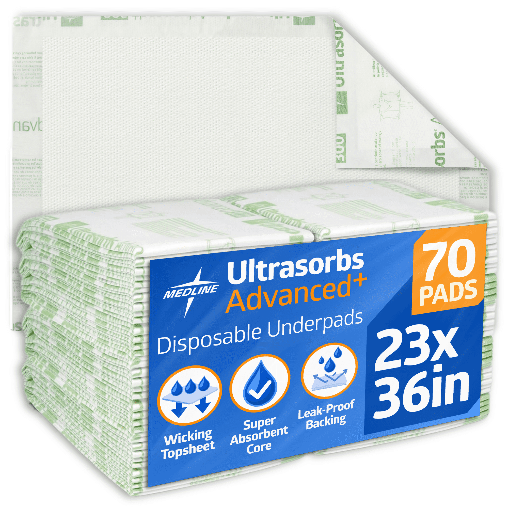 Ultrasorbs AP Air-Permeable Dry Pads, 24" x 36", White, 5 Pads Per Bag ...