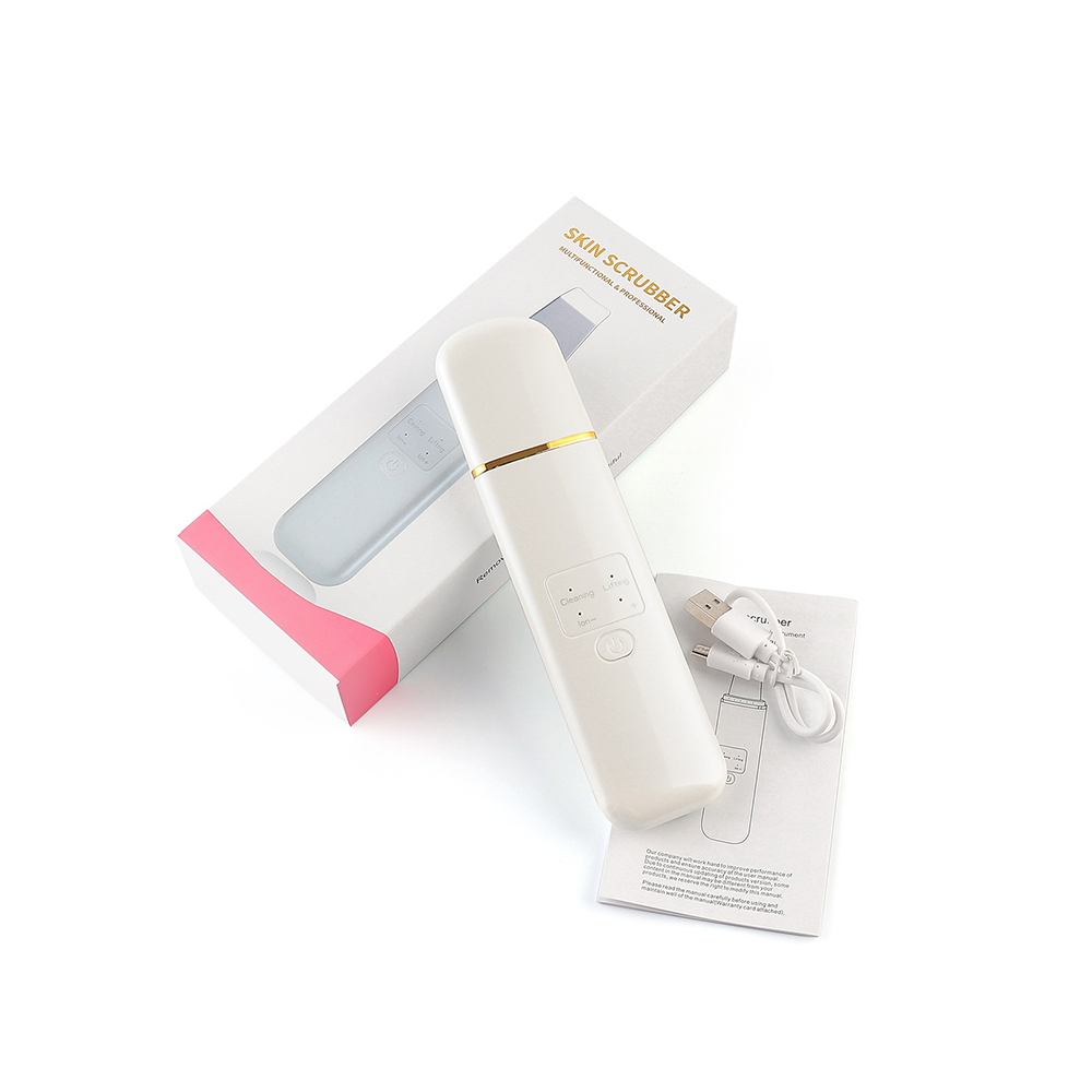 Ultrasound Ion Face Spatula Skin Scrubber Pores Deep Cleansing Massager ...