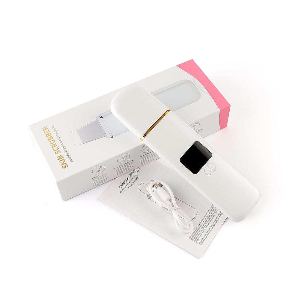 Ultrasound Ion Face Spatula Skin Scrubber Pores Deep Cleansing Massager ...