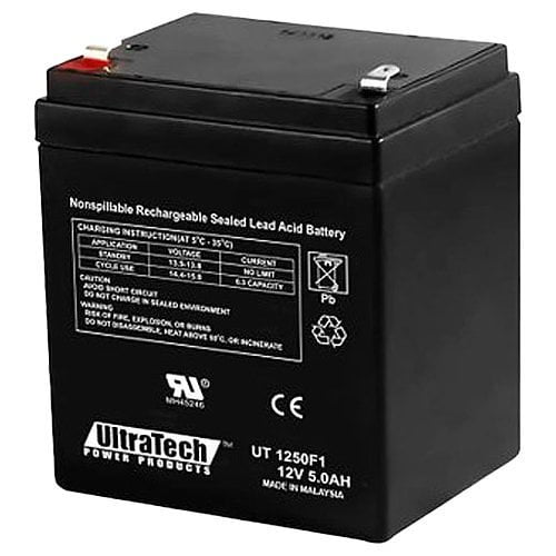 Ultratech 1240 Battery, 12V 4.5Ah SLA, Standby Power, Wired Alarm ...