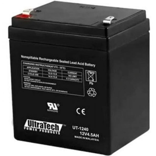 Ultratech 1240 12V 4.5Ah Sla Battery - Walmart Business Supplies