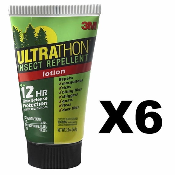 Ultrathon Insect Repellent Lotion, 12 Hrs Mosquito Protection, 2 oz, 6 ...