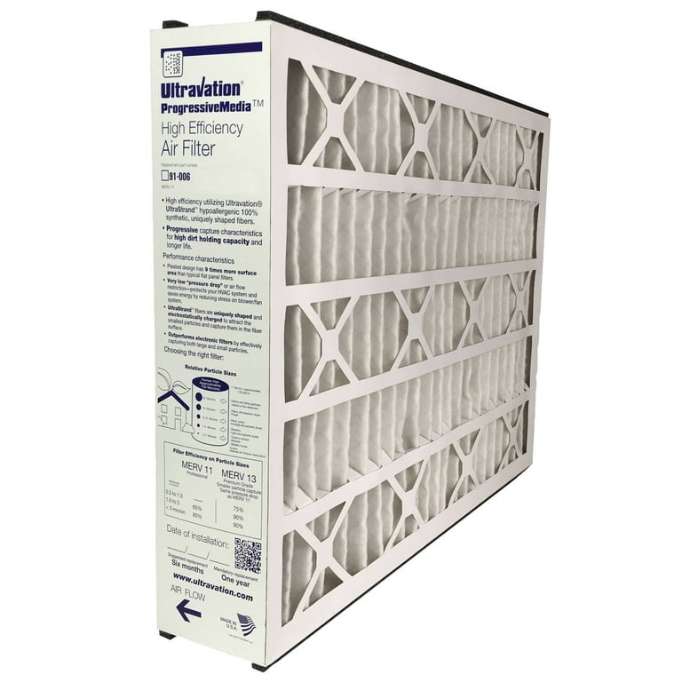 Ultravation Model 91 006 Progressive Media Filter 20x25x5