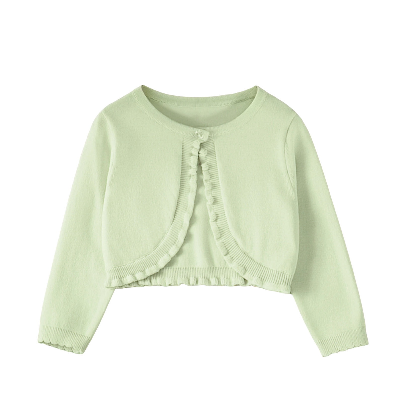Ultrave Girls' Button Bolero Shrug Knit Cardigan Long Sleeve Open Front ...