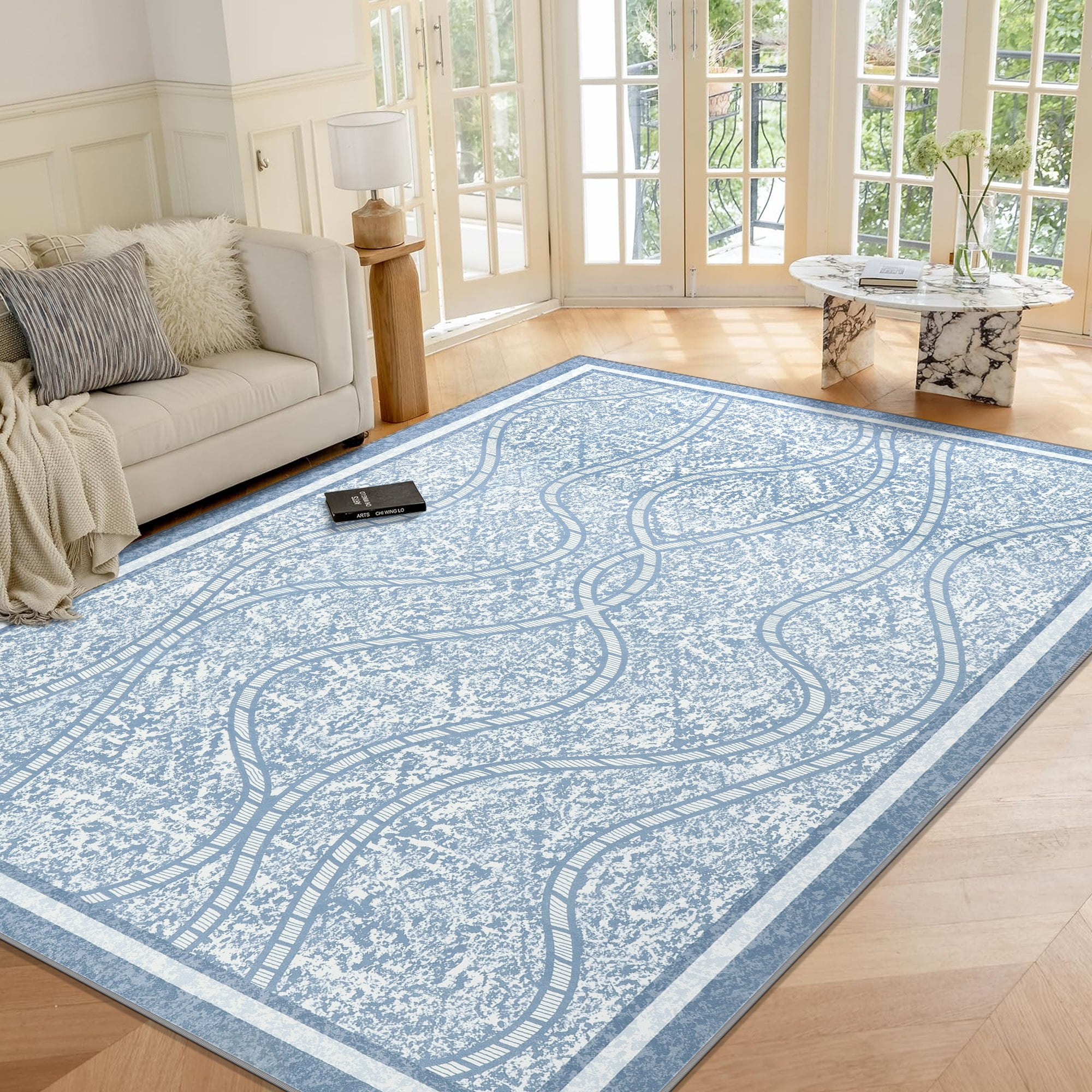 Ultrug Abstract Area Rug Soft Minimalist Line Rugs Non-Slip Carpet for ...