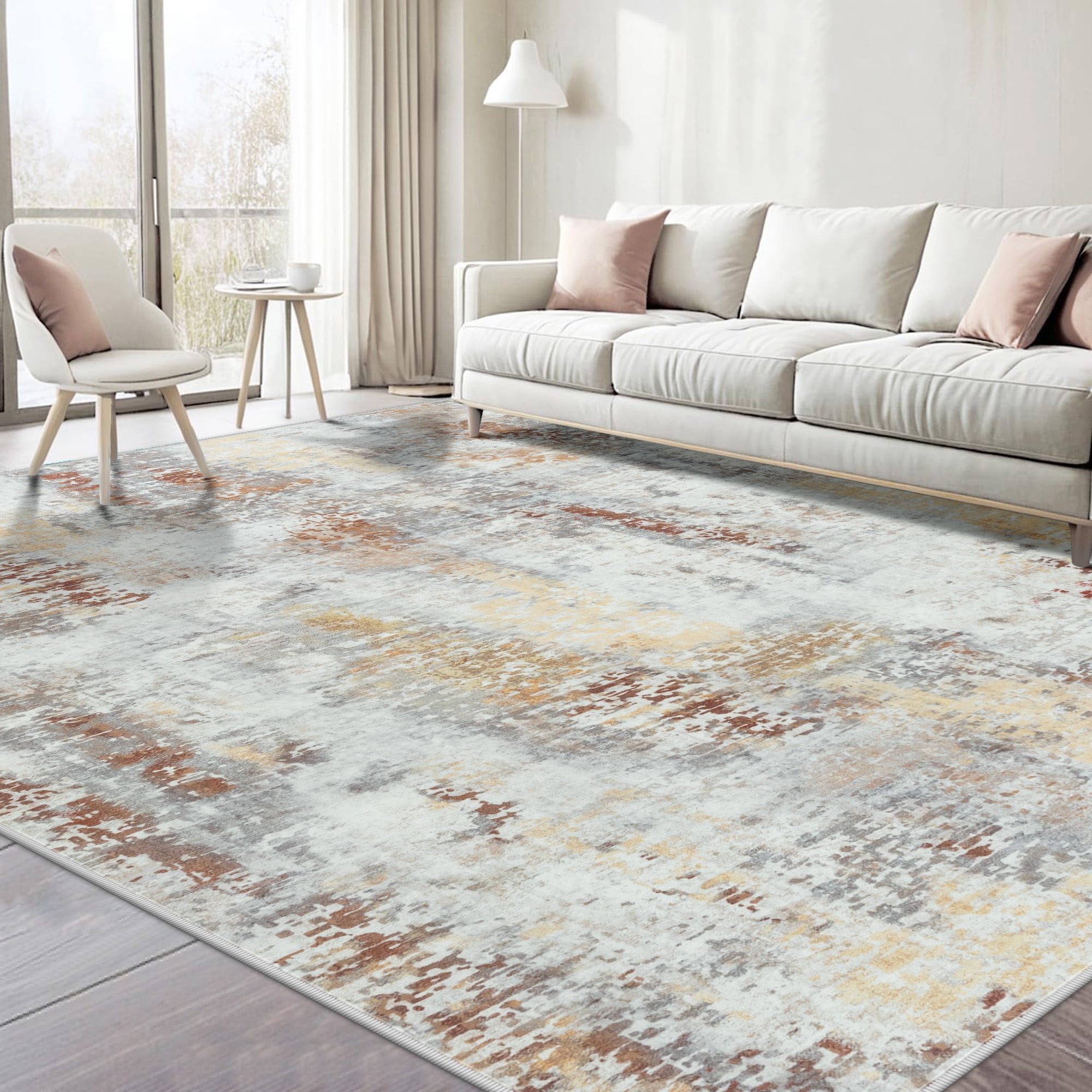Ultrug Soft Abstract Rugs Washable Area Rug Modern Carpet for Bedroom ...