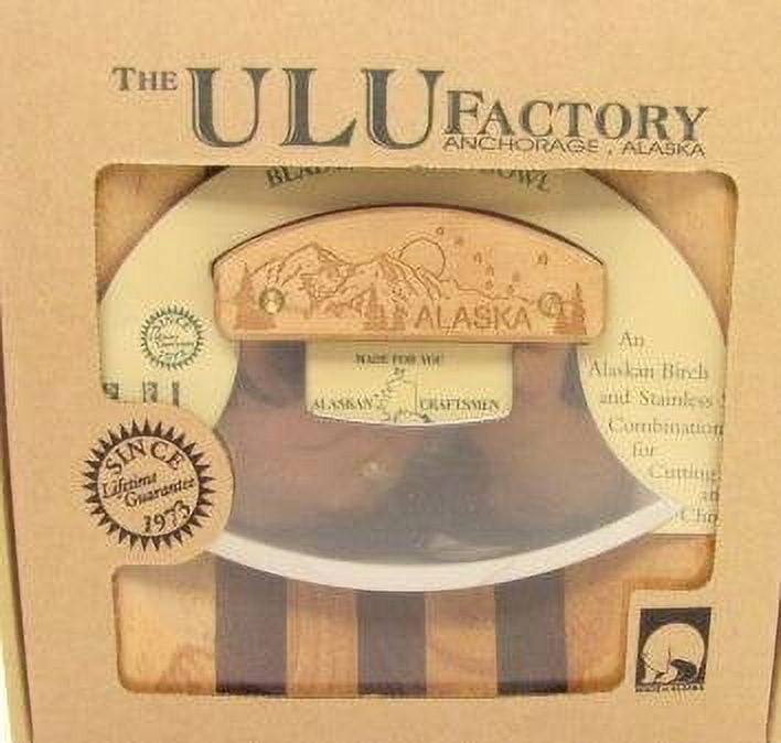 Ulu Factory Alaska Ulu Birch Knife and Chopping Bowl Boxed Set ...