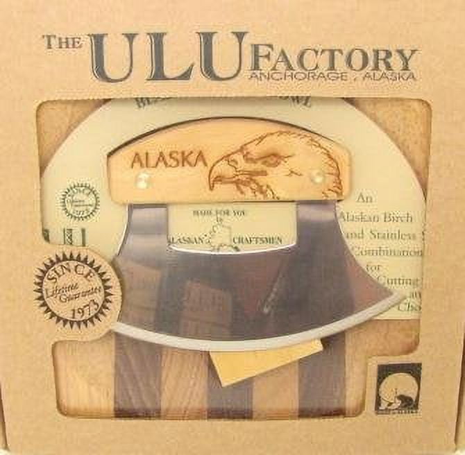 Ulu Factory Alaska Ulu Birch Walnut Stripe Wood Chopping Bowl-board ...