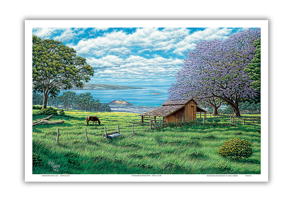 Ulupalakua Upcountry - Maui Hawai’i - From an Original Color Painting ...