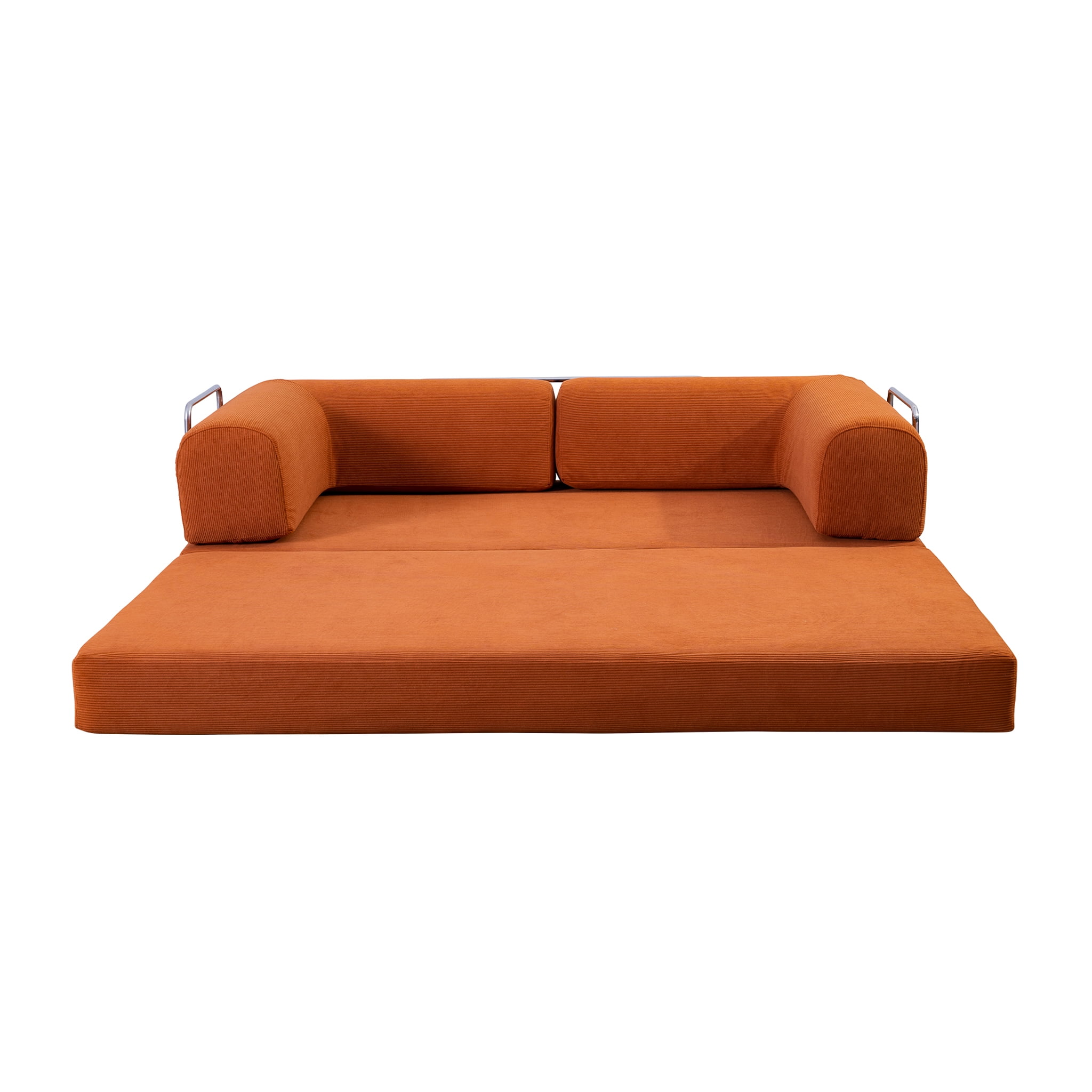 Uluru 79" Corduroy Fabric Upholstered Modular Convertible Sofa Daybed ...