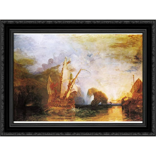 Ulysses Deriding Polyphemus ' Homer's Odyssey 24x19 Black Ornate Wood ...