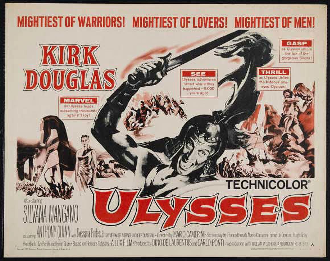 Ulysses - movie POSTER (Style A) (30" x 40") (1955) - Walmart.com