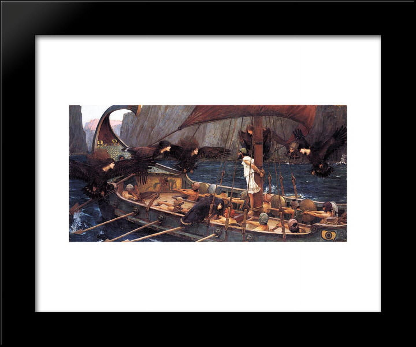 Ulysses and the Sirens 20x24 Framed Art Print by John William Waterhouse - Walmart.com
