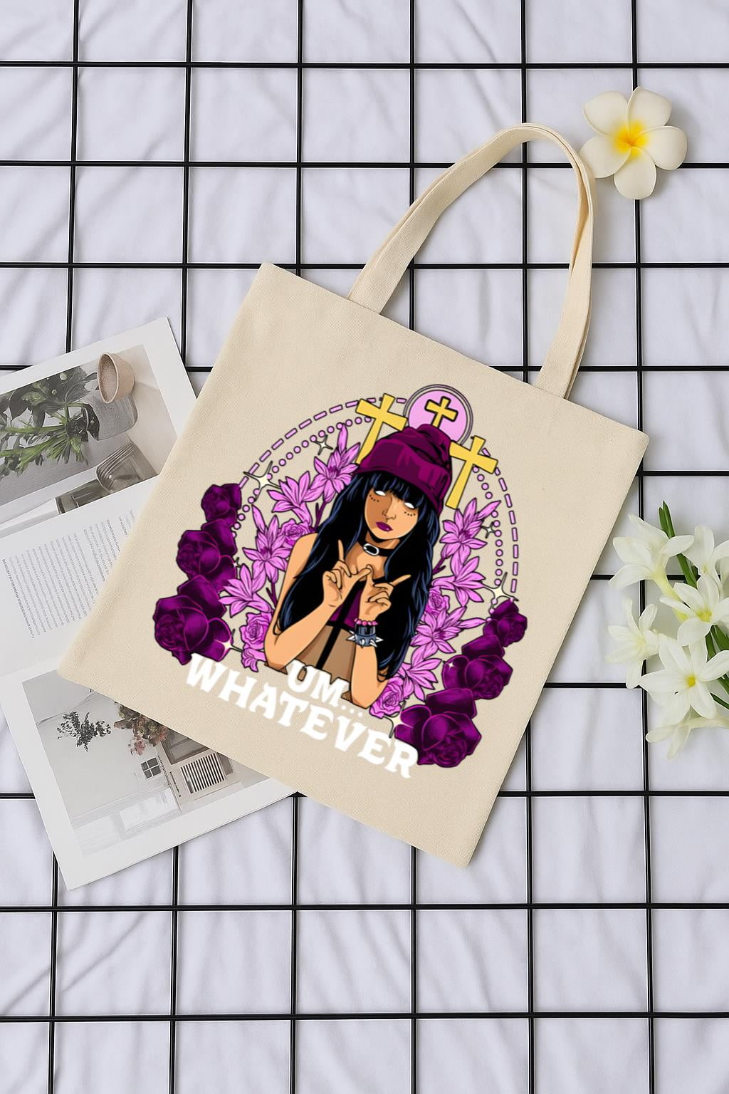 Um Whatever Goth Emo Girl Tote Bag, Gothic Aesthetic Emo , Dark Fashion ...
