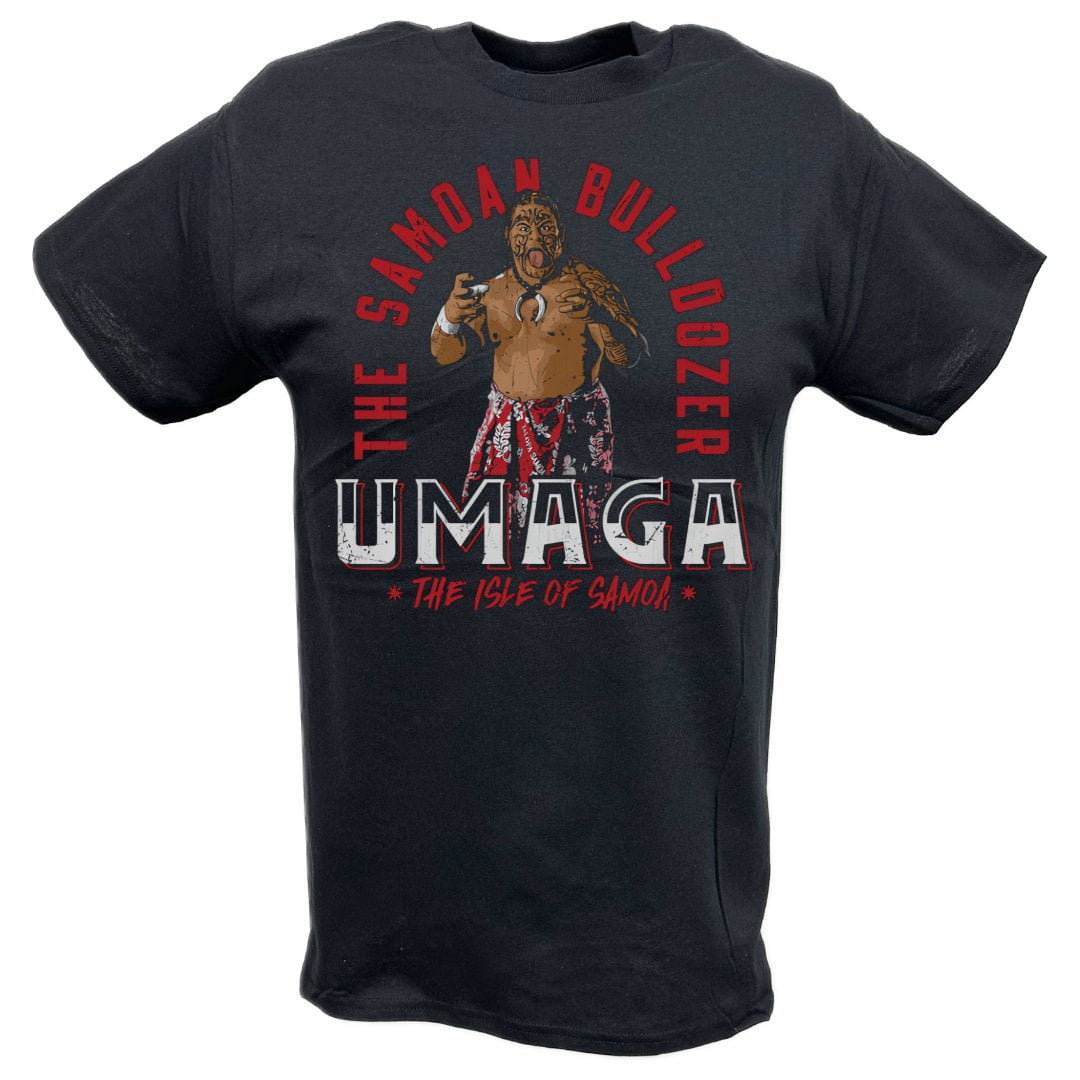 Umaga Samoan Bulldozer BlackT-shirt - Walmart.com